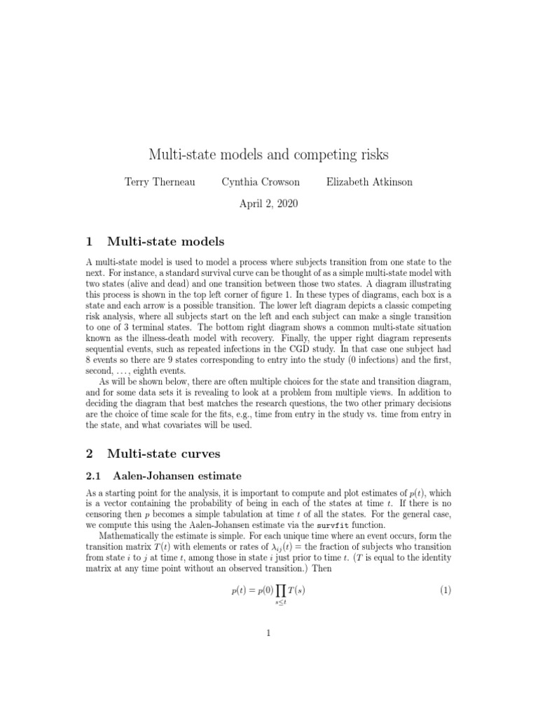 Multi-State Models and Competing Risks | PDF | Dependent And ...