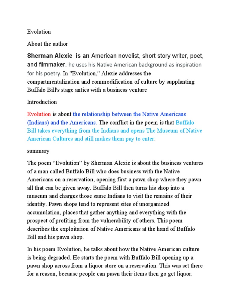 Evolution | PDF | Pawnbroker | Native Americans In The United States