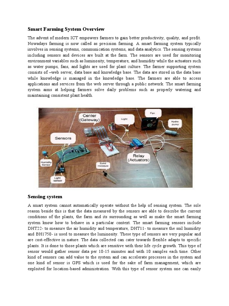 Smart Farming System Overview | PDF | Internet Of Things | Computer ...