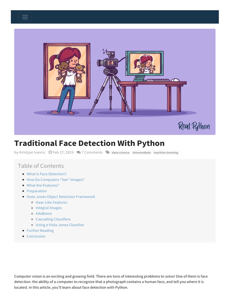 Face Detection With Python | PDF | Cybernetics | Applied Mathematics