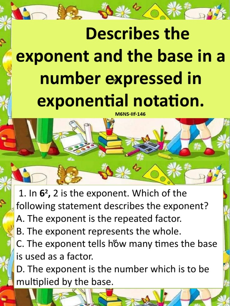 Describe Base-And-Exponent | PDF | Exponentiation | Multiplication