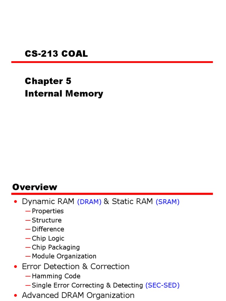 04-Chap5-Internal Memory | PDF | Random Access Memory | Dynamic Random Access Memory