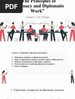 LECTURE 5 Diplomatic Letters | PDF | Ambassador | Diplomatic Mission