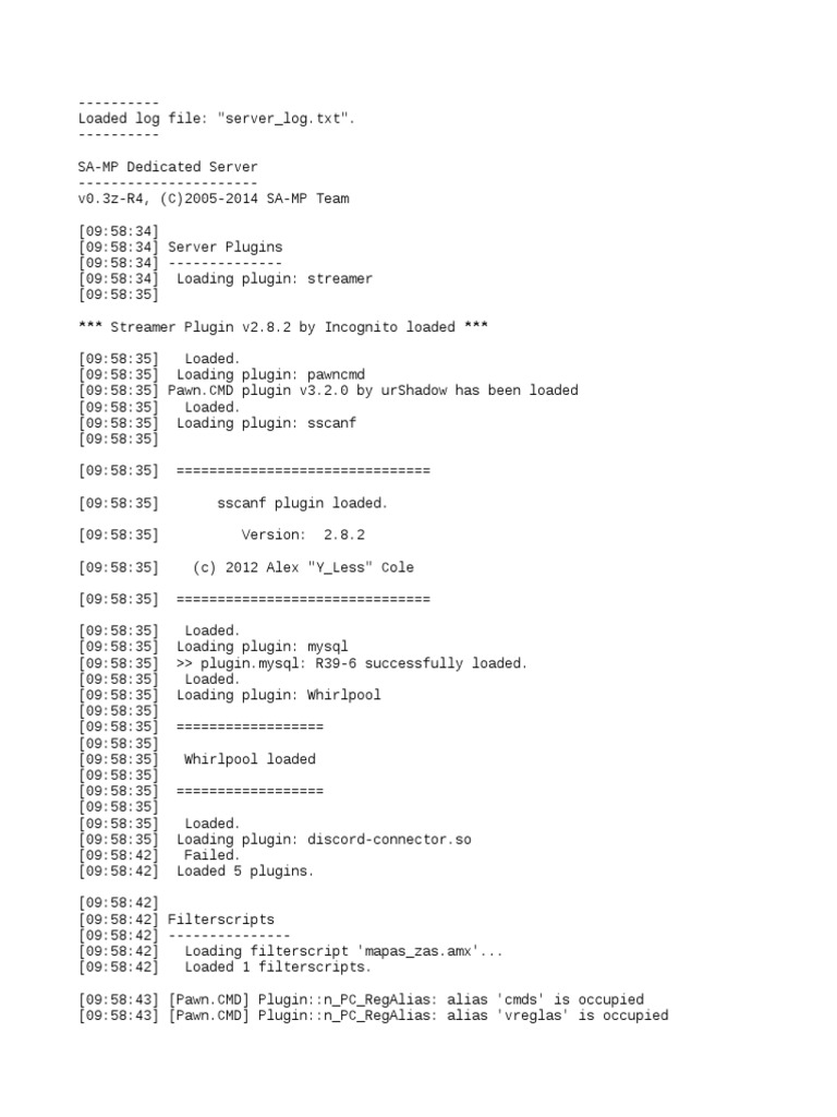 Server Log | PDF | Databases | Computer Programming