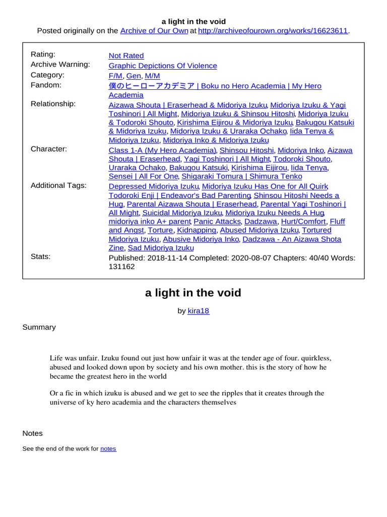 A Light in The Void PDF | PDF