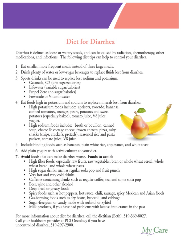 Diet Tips for Managing Diarrhea | PDF