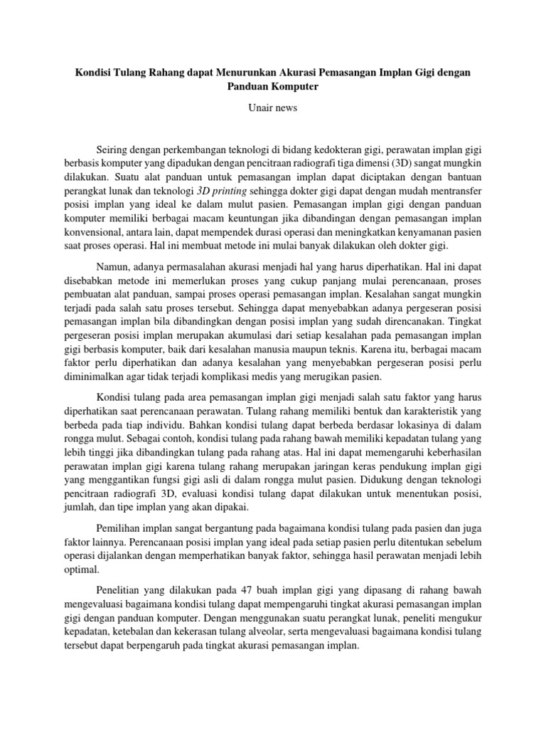 Artikel Ilmiah Populer PDF | PDF