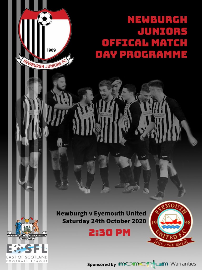 Newburgh V Eyemouth United Match Programme | PDF