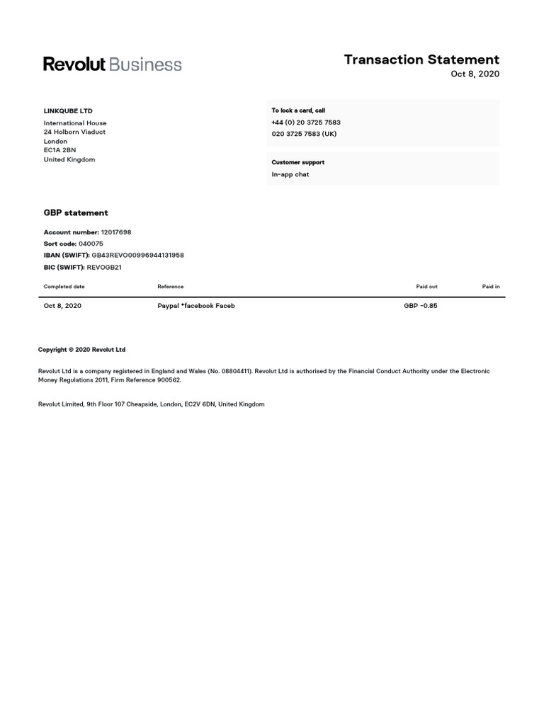 Transaction Statement Pdf Pdf