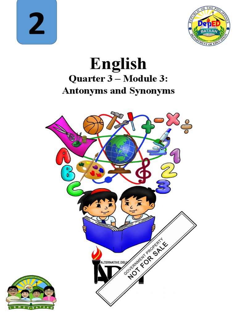 English: Quarter 3 - Module 3: Antonyms and Synonyms | PDF | Vocabulary ...
