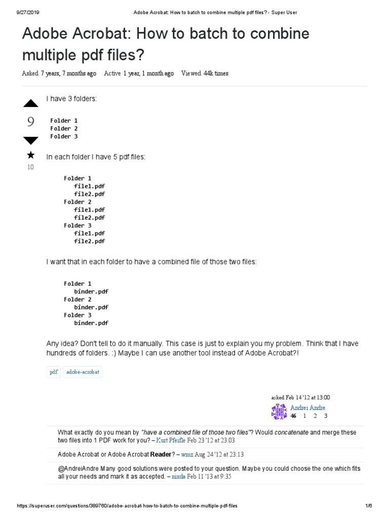 Batch To Combine PDFs in Folder PDF | PDF | Computer File | Operating System Families