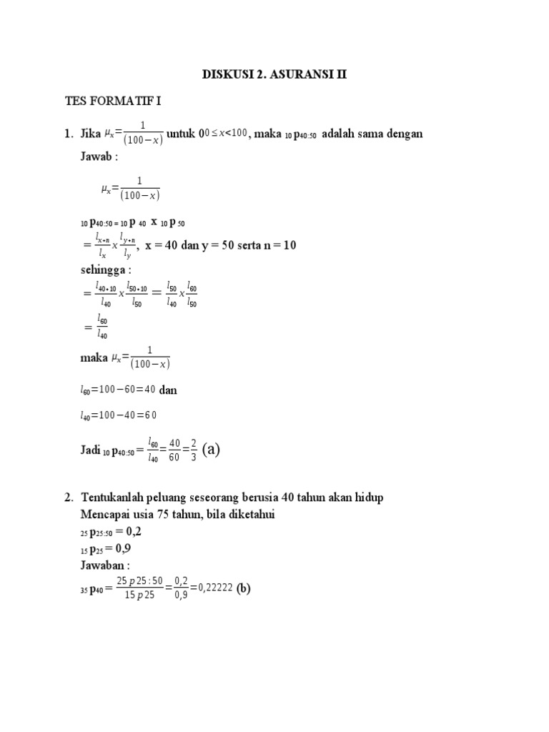 Diskusi 2 Asuransi Ii | PDF