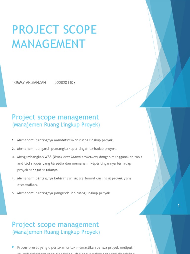 Project Scope Management | PDF