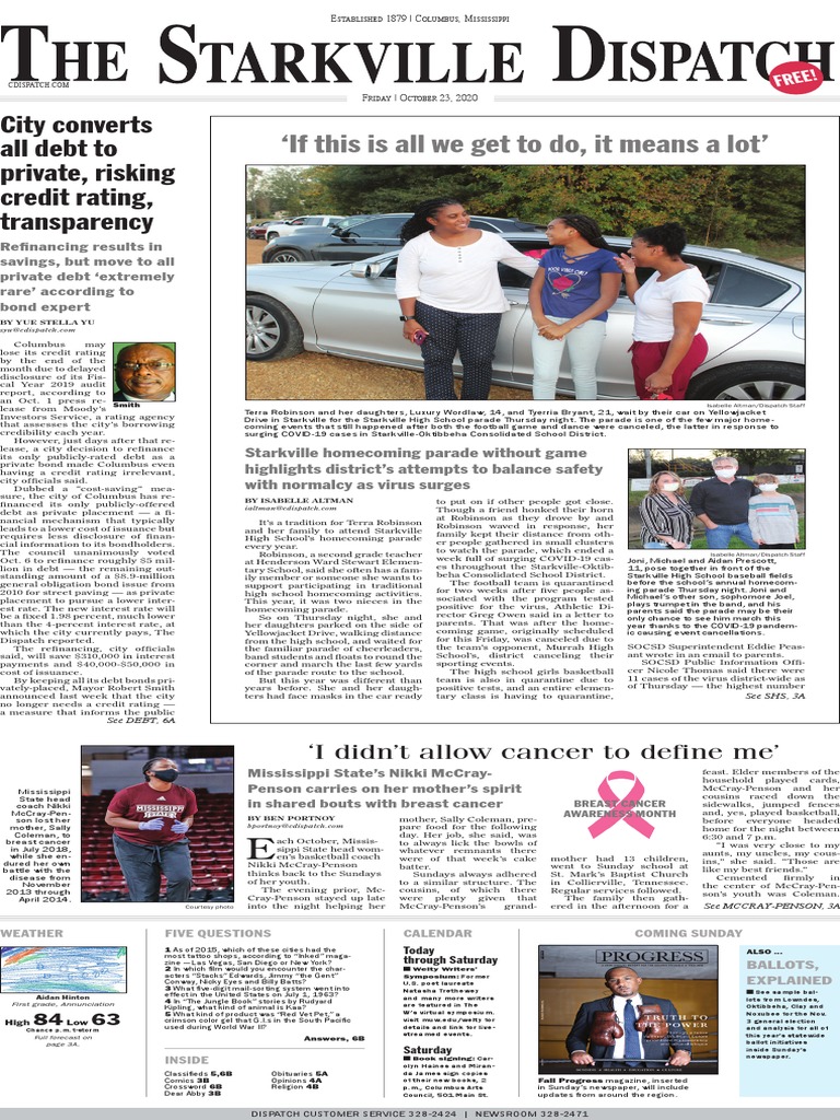 Starkville Dispatch Eedition 10-23-20 | PDF | Joe Biden | Donald Trump
