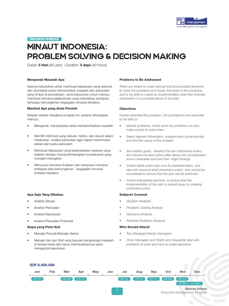 Minaut Indonesia Problem Solving and Decision Making | PDF