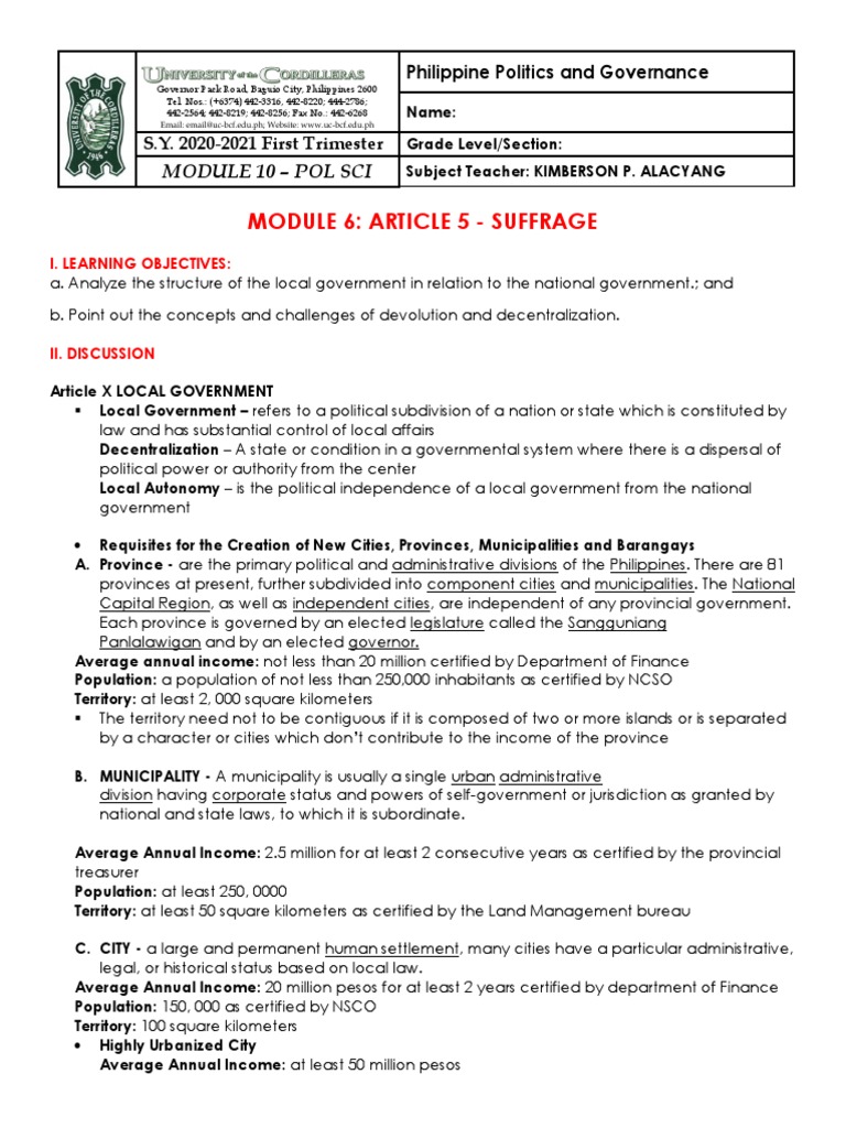 Module 10 - Local Government PPG PDF | PDF