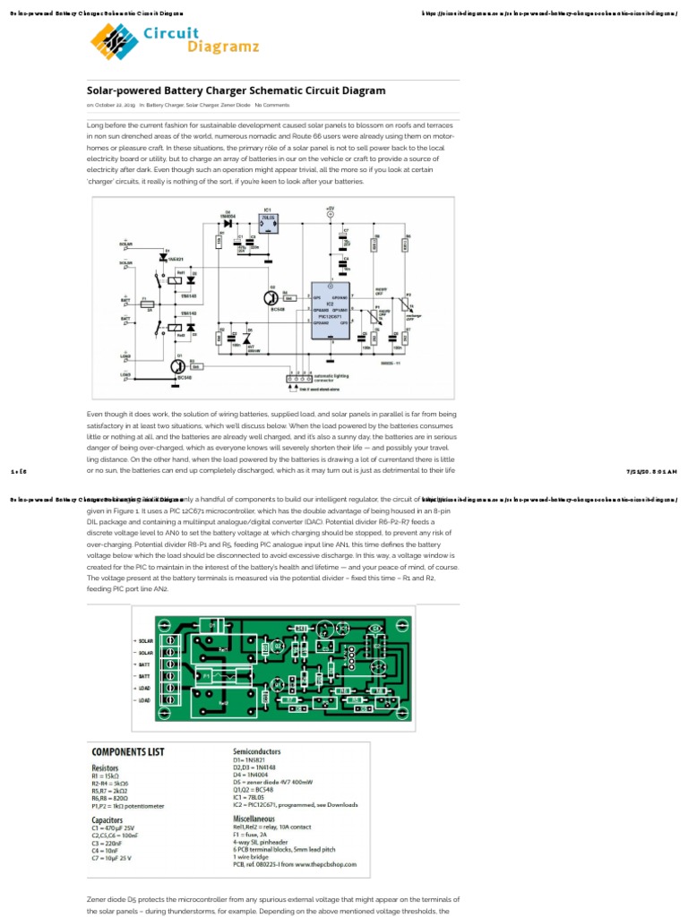 Solar-Powered Battery Charger PDF | PDF | Battery Charger | Solar Panel