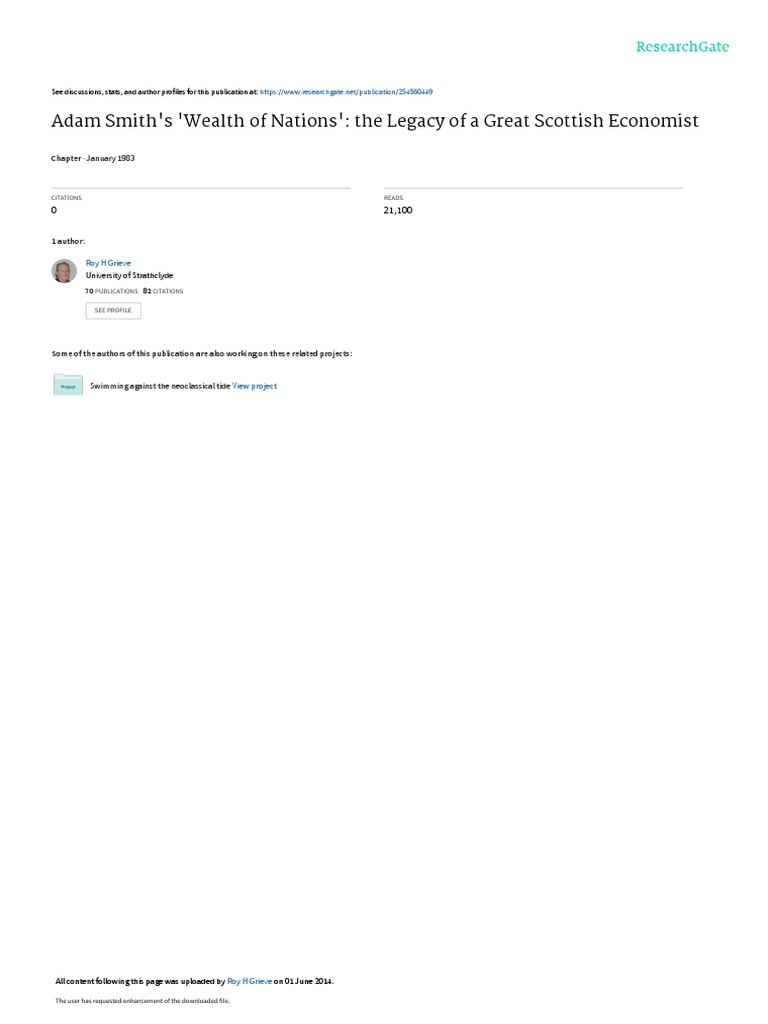 Adam Smith | PDF | Adam Smith | Capitalism