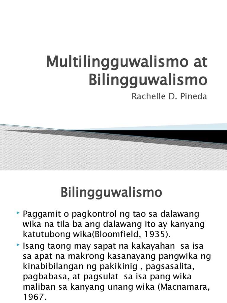 Multilinggwalismo at Bilingguwalismo | PDF