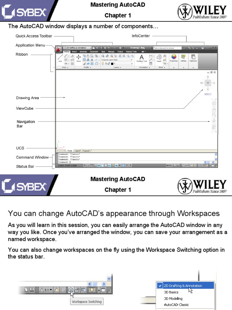 The Autocad Window Displays A Number of Components | PDF | Auto Cad ...