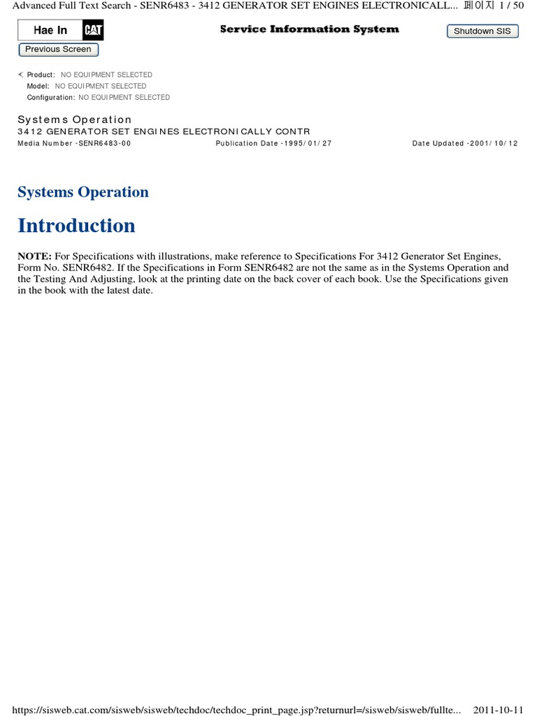 3412 Generator Set Engines Electronically Contr-1 PDF | PDF ...