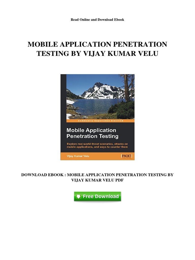 Mobile Application Penetration Testing by Vijay Kumar Velu Download ...