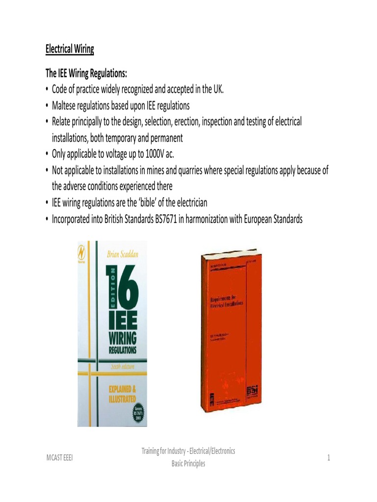 Electrical Wiring The IEE Wiring Regulations | PDF | Electrical Wiring ...