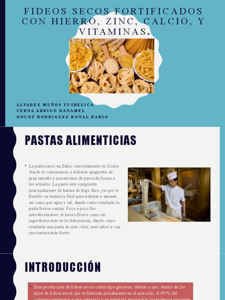 Proceso de Fideos Secos Fortificados | PDF | Pasta | Extrusión