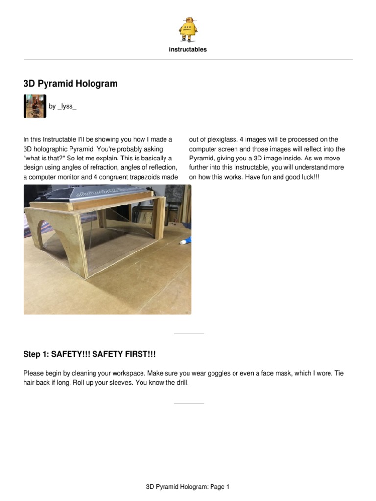 3D Pyramid Hologram PDF | Download Free PDF | Holography | Nature