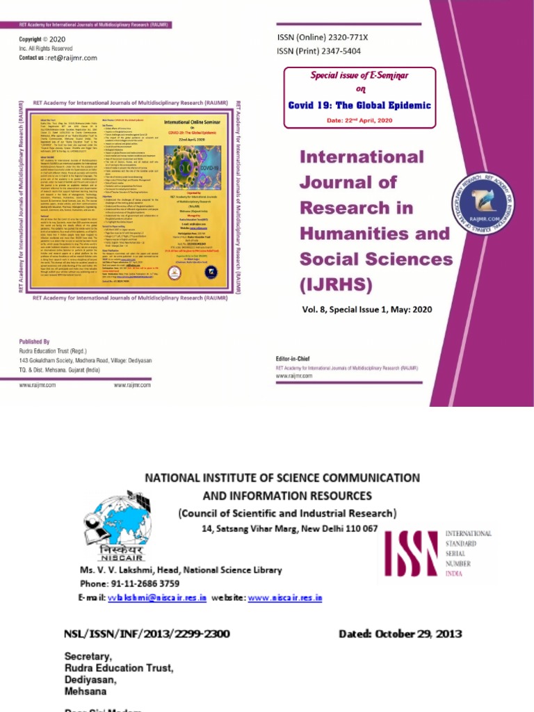 Vol. 8 Sp. Issue 1 May 2020 PDF | PDF | Academic Journal | China Vol. 8 Sp. Issue 1 May 2020 PDF | PDF | Academic Journal | China
