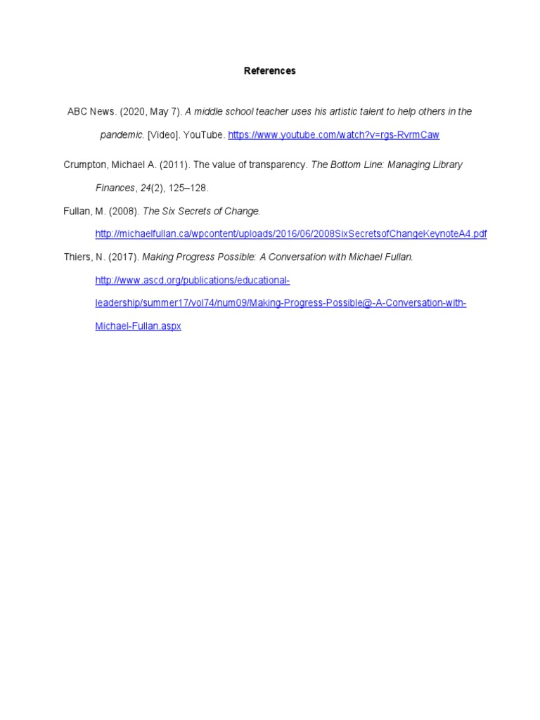 References - Transparency | PDF