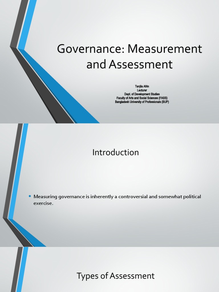 Measuring Governance: Assessment Types | PDF