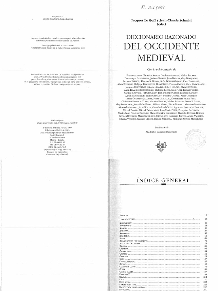 Diccionario Razonado Del Occidente Medieval by Jean-Claude Schmitt Ana ...