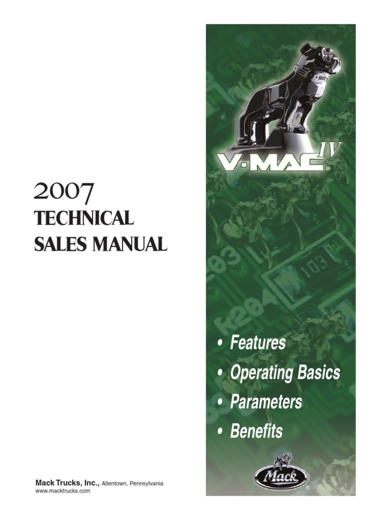 Technical Sales Manual: - Features - Operating Basics - Parameters ...