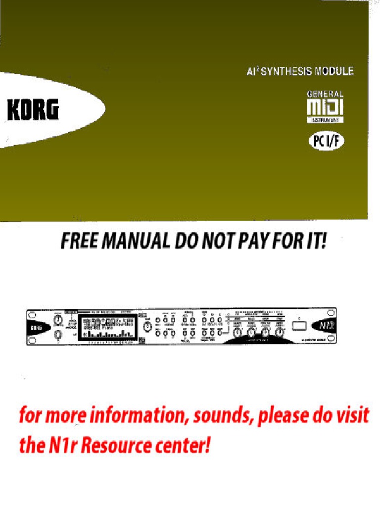 Korg n1r Manual | PDF