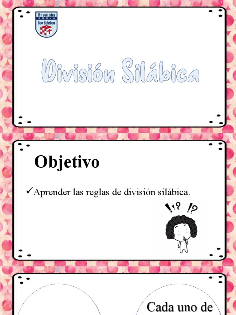 Reglas de División Silábica en Español | PDF