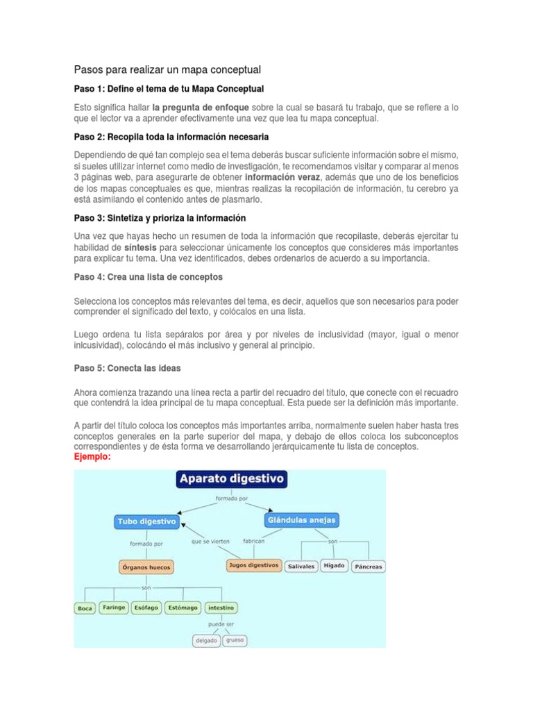 Pasos para Realizar Un Mapa Conceptual PDF | PDF
