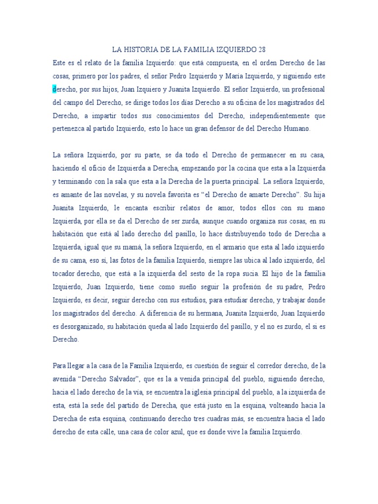 La Historia de La Familia Izquierdo 28 | PDF