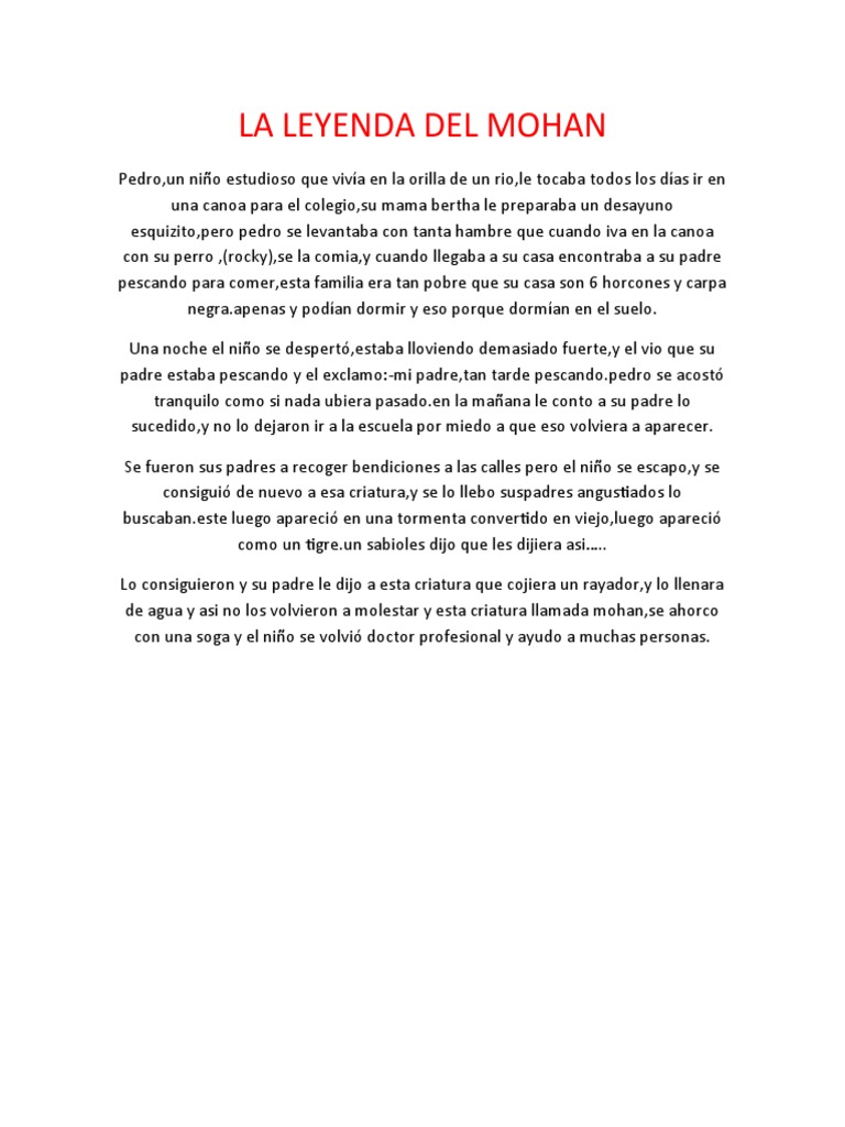 La Leyenda Del Mohan | PDF