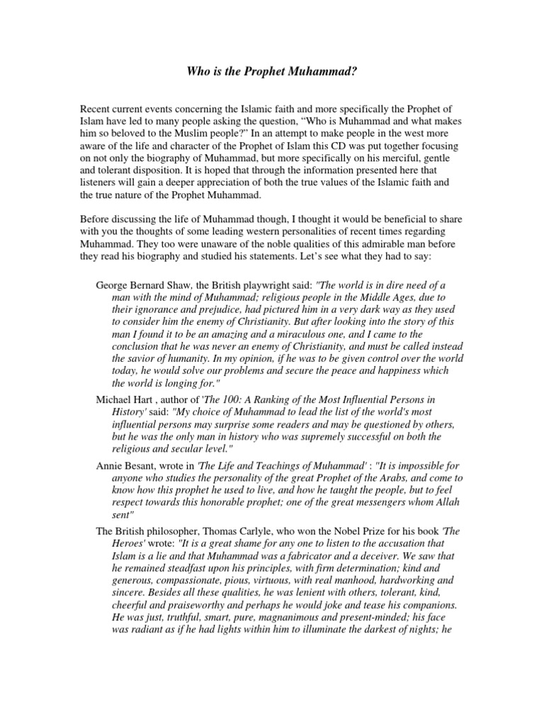 Understanding the Prophet Muhammad | PDF | Muhammad | Prophets And ...