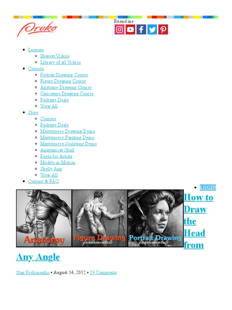 How To Draw The Head From Any Angle - Proko | PDF | Drawing