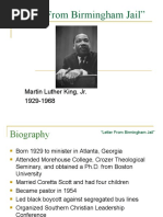 Letters From A Birmingham Jail by Martin Luther King | PDF | Racial ...