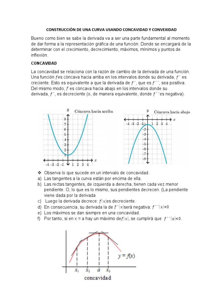 Construcción de Una Curva Usando Concavidad y Convexidad | PDF | Conjunto convexo | Derivado