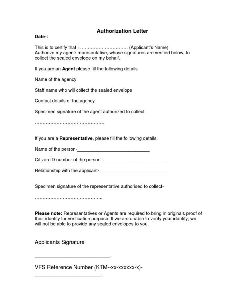 Auth Letter | PDF