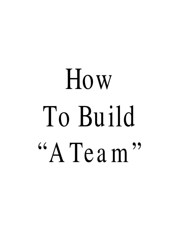 How To Build A Team Workbook PDF | PDF | Business