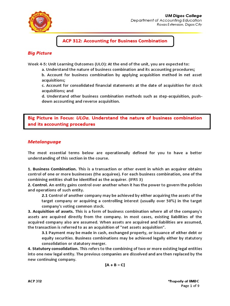 ACQUISITION ACCOUNTING | PDF | Goodwill (Accounting) | Mergers And ...