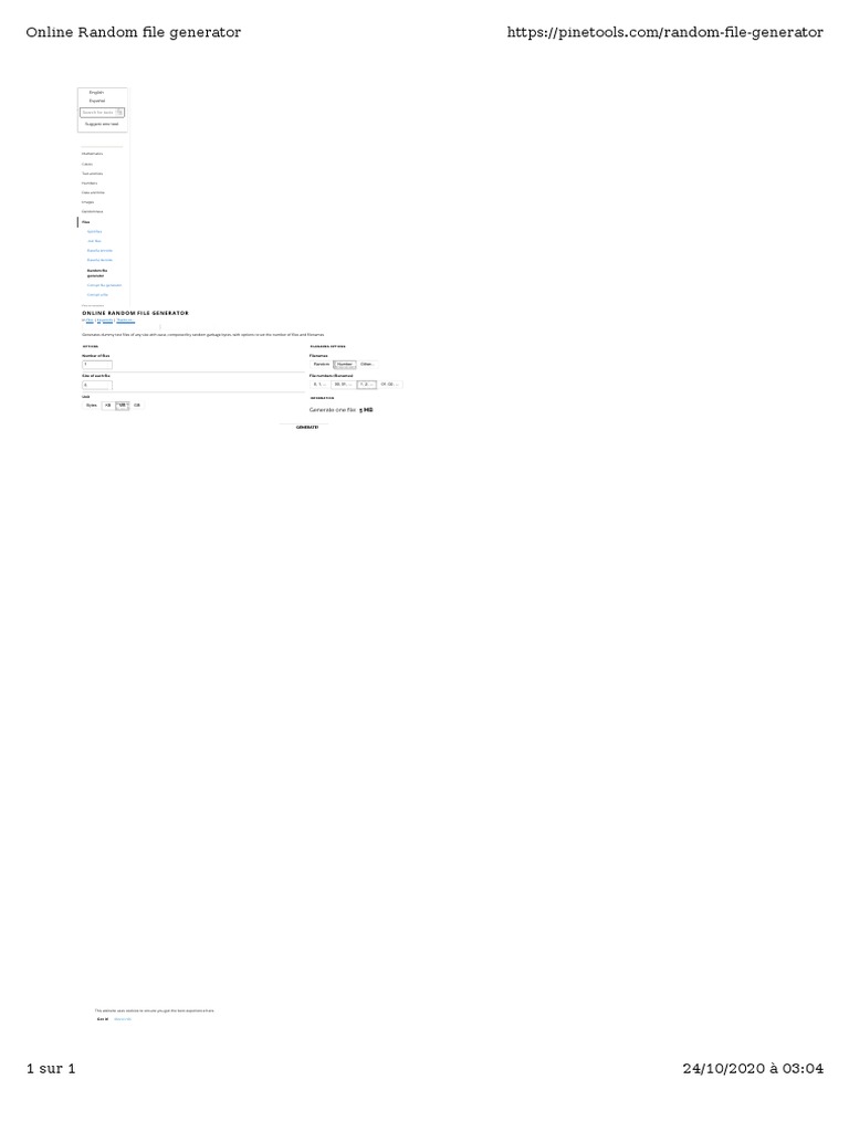 Online Random File Generator | Download Free PDF | Computer Data ...