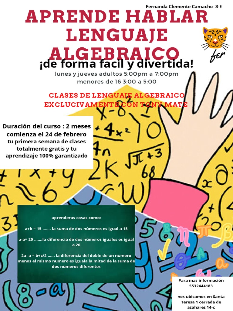 Póster de Matemáticas para El Aula de Con Cuadrícula y Signos Coloridos ...