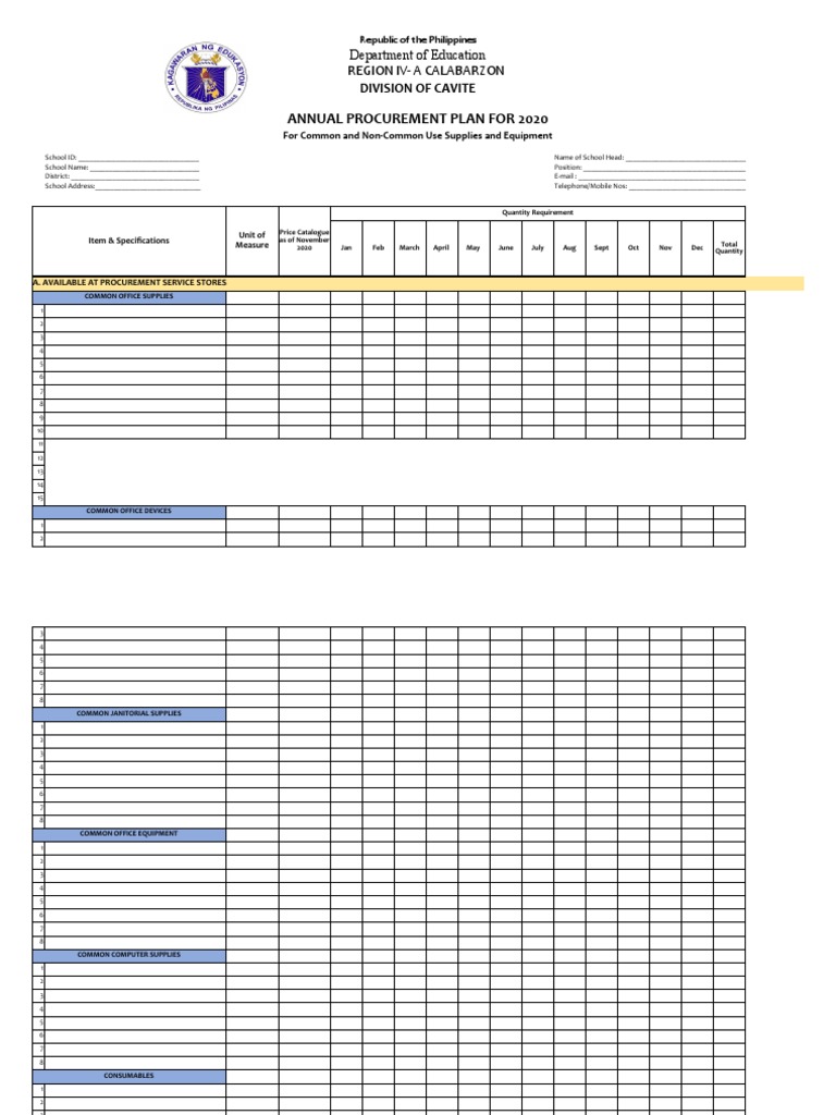 App Deped Template | PDF | Procurement | Economies