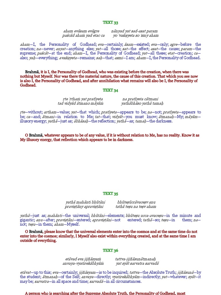 ChatuSloki Bhagavatam | PDF | Indian Philosophy | Hindu Philosophy